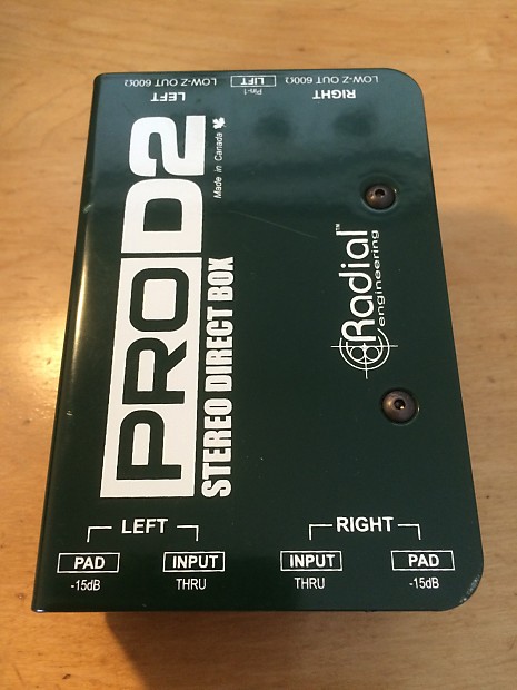 Radial Pro D2 Stereo Direct Box | Reverb