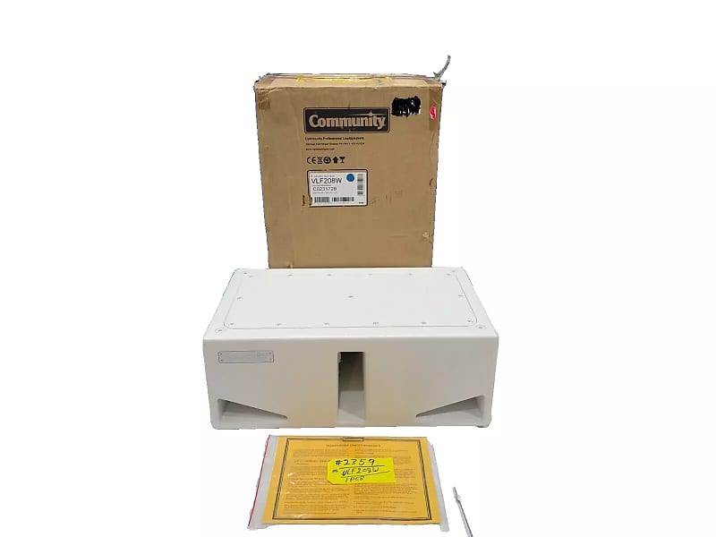 Community VLF208W Dual White 8" Ultra-Compact Subwoofer #2359 | Reverb