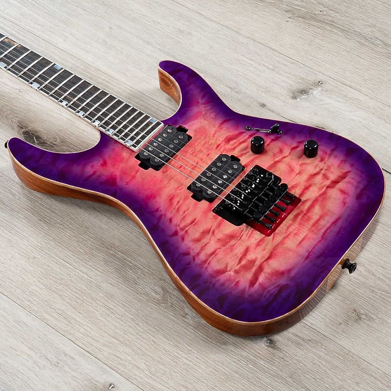 ESP USA M-II NTB FR Floyd Rose Guitar, Quilted Maple Top, | Reverb