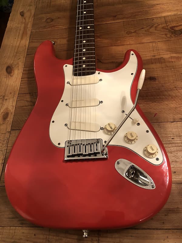 Fender Strat Plus 1987 Fiesta Red Split Nut Lace Sensors TBX | Reverb