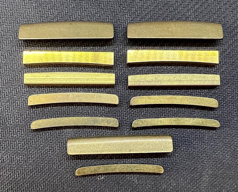 12 Brass Guitar Nut Blanks | Reverb