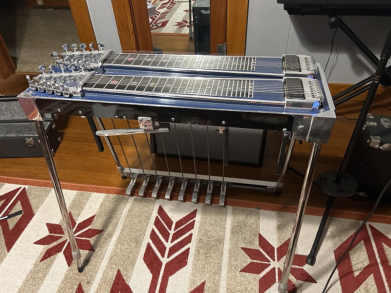 Beck Musical Instruments double neck pedal steel 2003 - blue | Reverb