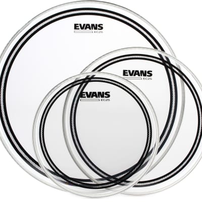 Evans EC2 Clear 3-piece Tom Pack - 10/12/16 inch Bundle with | Reverb