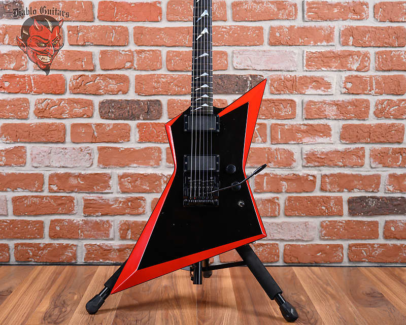 Hamer Scepter Black with Red Bevels 1985 w/OHSC | Reverb