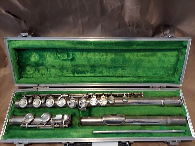 A. Cassini Milano Silver Flute with case, Italy, Good | Reverb
