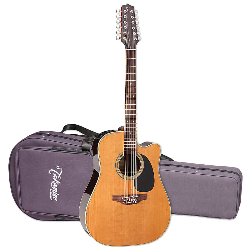 Takamine EF400SC TT 12-String Dreadnought Cutaway Guitar w/ | Reverb