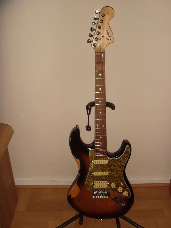 Relic'd Squier by Fender Stratocaster Affinity Electric | Reverb