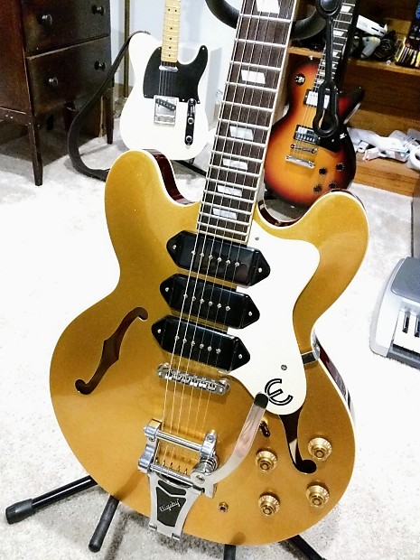 Epiphone P93 Riviera 2011 Gold Top | Reverb