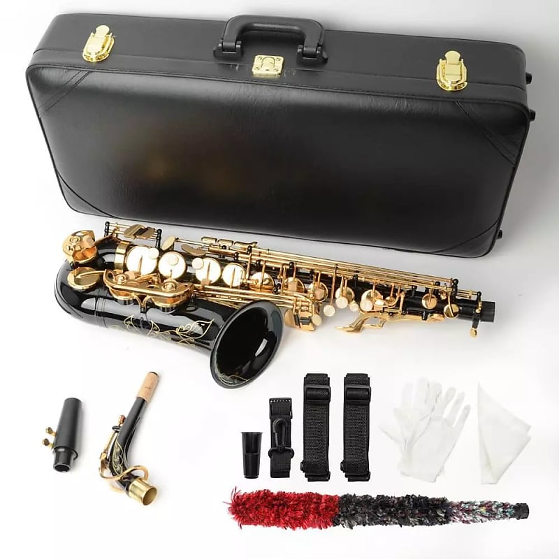 High Quality Brass Black Alto Eb Sax Saxophone W/Case | Reverb