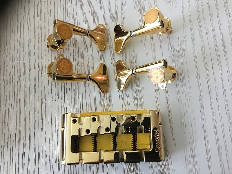 Spector bass Bridge & Tuners Set Euro4 / Rebop 2020’s - Gold | Reverb
