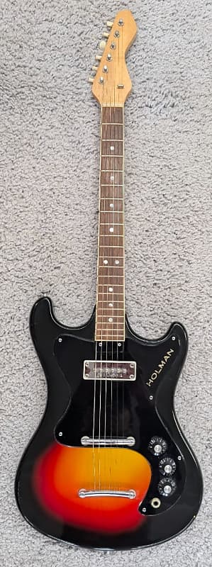 Vintage Holman-Woodell electric guitar in OHSC with strap and | Reverb