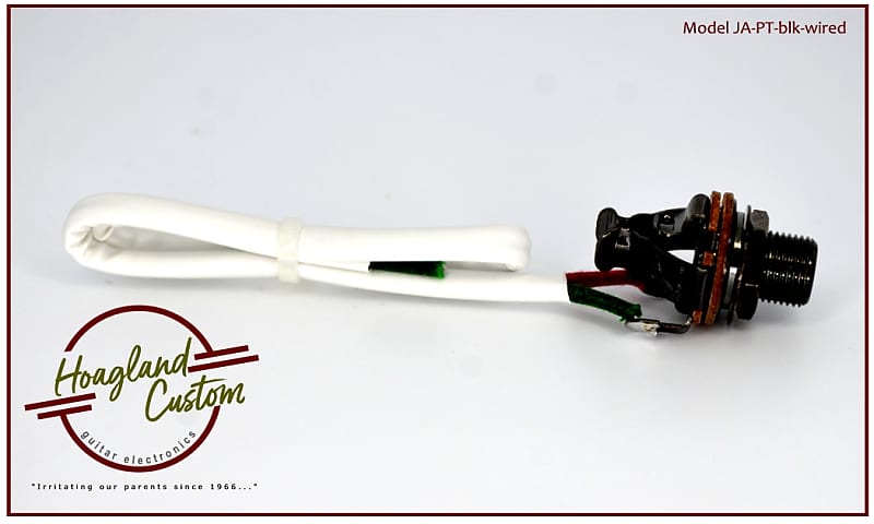 "Pure Tone" Black Mono Output Jack with 10" of Gavitt | Reverb Canada