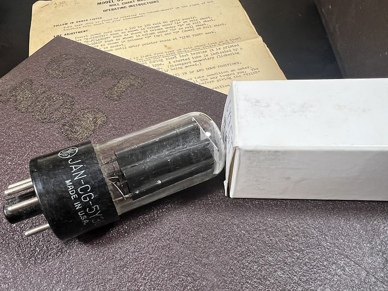 GE General Electric GE 5y3gt Tube Black plates rectifier | Reverb