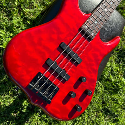 Ken Smith Burner CR4 1994 - Transparent Red Bass with jazz | Reverb