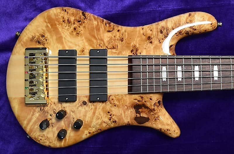Spector Euro 6 LX, Natural Poplar Burl Gloss / Rosewood / | Reverb