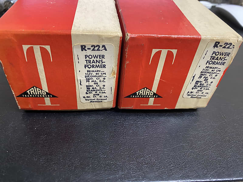 Pair of Triad R-22A Power Transformers Both in Original Boxes | Reverb