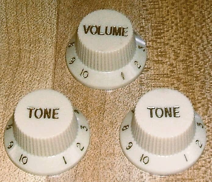 Fender Squier Classic Vibe 50s Stratocaster Knobs - Parchment | Reverb