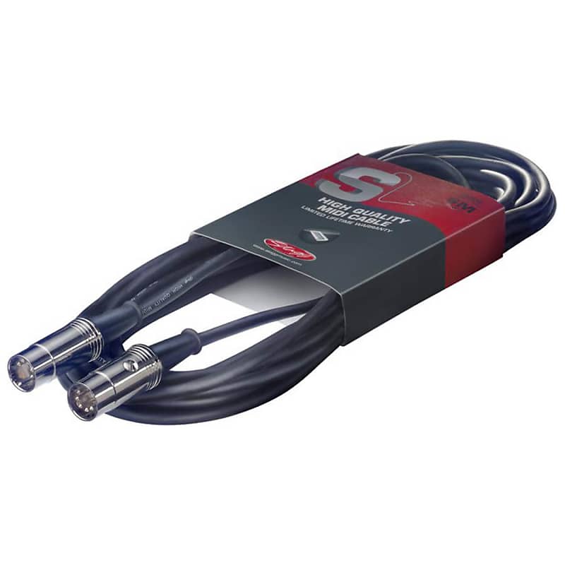 Stagg SMD10 10m 5 Pin DIN Male - 5 Pin DIN Male - MIDI Cable | Reverb