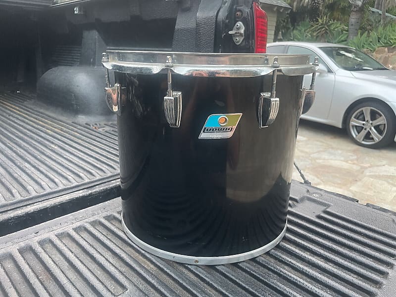 Ludwig Black Cortex 70's 13x12" Concert Tom for drum set kit | Reverb