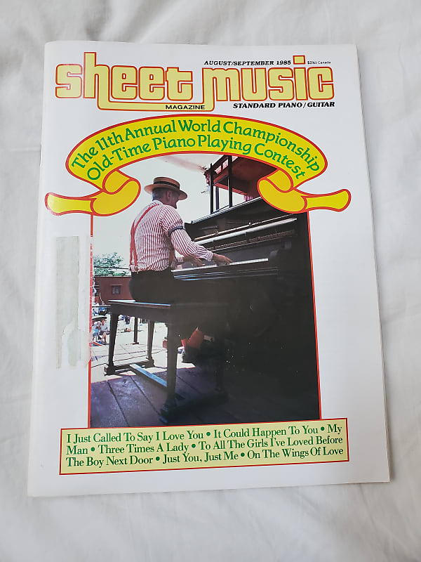 Sheet Music Magazine Back Issue August/September 1985 | Reverb