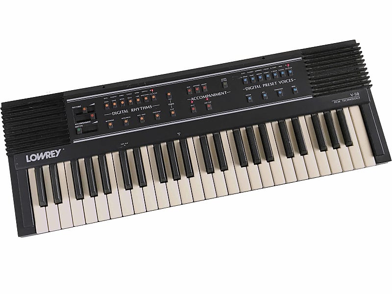 1988 Lowrey V-50 Vintage Keyboard & PCM Drum Machine SIEL | Reverb