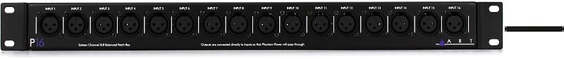 ART P16 16-channel XLR Balanced Patchbay Bundle with Gator | Reverb