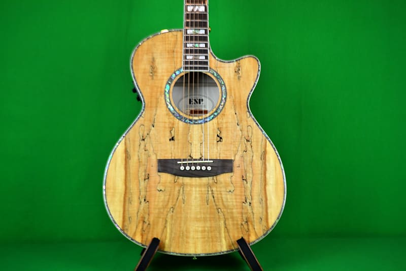ESP LTD Exotic Wood EWSM Acoustic Electric, Spalted Maple, | Reverb