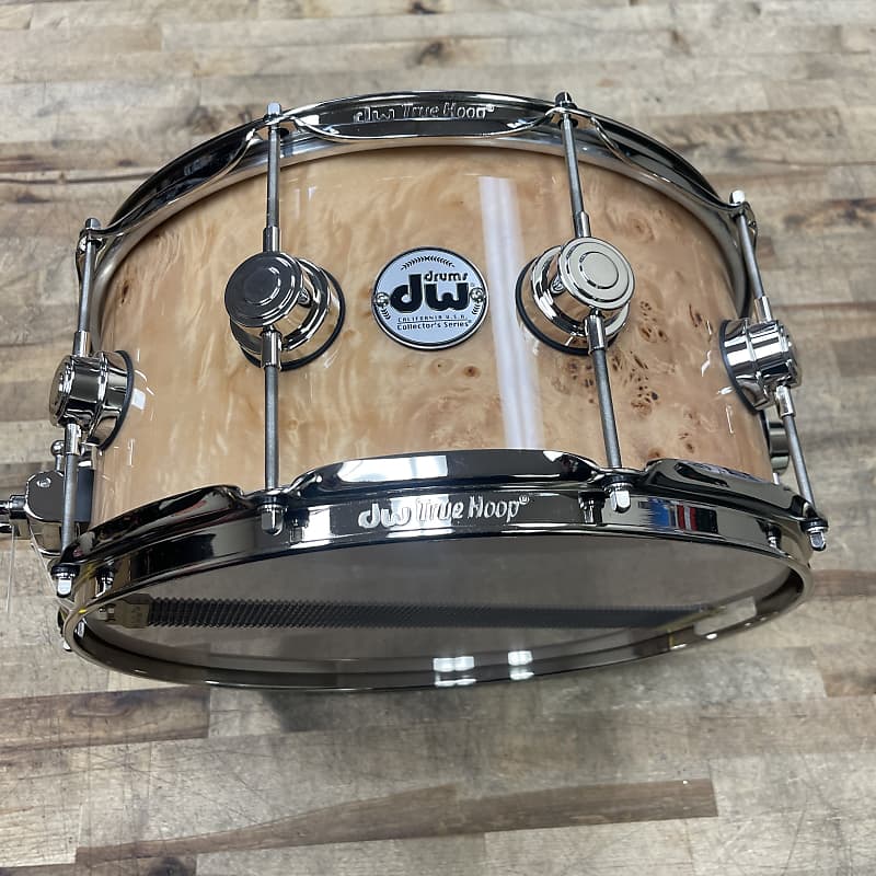 DW 6.5x14 Exotic Birch Snare Drum Mapa Burl w/ Nckl Hardware | Reverb