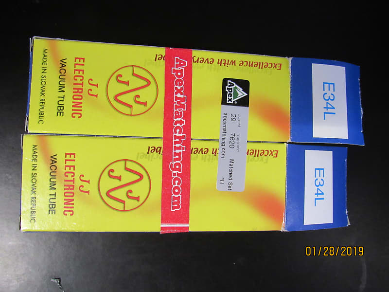 JJ E34L (EL34) amp tubes matched quad | Reverb