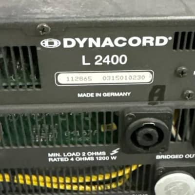 Dynacord L 2400 Linear Precision Power Amp #581 | Reverb