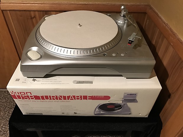 Ion TTUSB starter analog or USB turntable Silver used once | Reverb