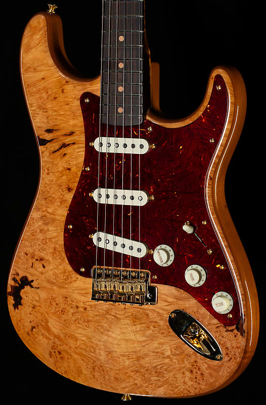 Fender Custom Shop Artisan Maple Burl Strat Aged Natural | Reverb