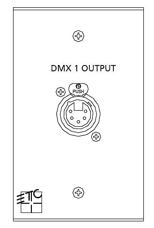 ETC ECPB-DMXOUT One-Gang DMX Output Plug In Station Wall | Reverb