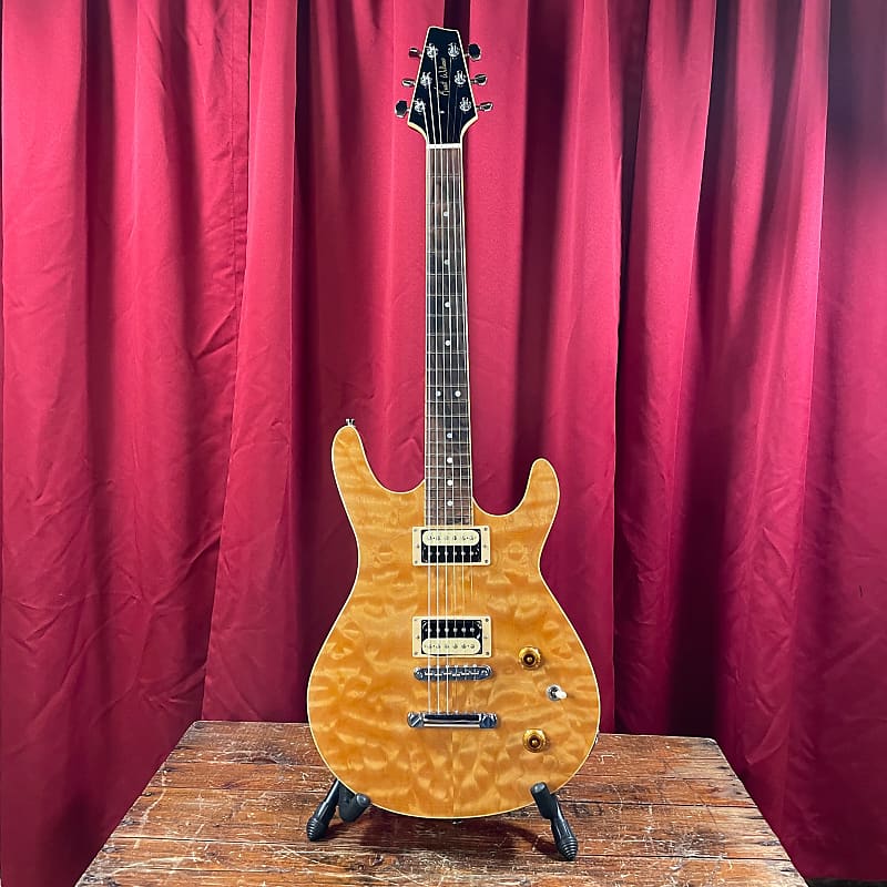 Kurt Wilson Standard XL Hollow Body Amber Quilt Top Guitar | Reverb UK