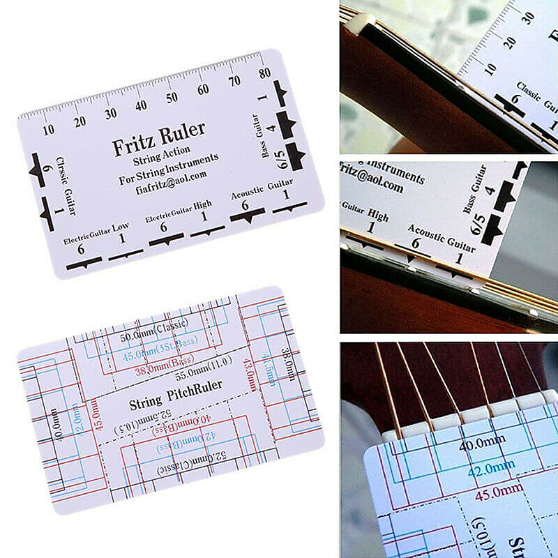 Generic Fritz Ruler Guitar Bass String Action Gauge Ruler | Reverb