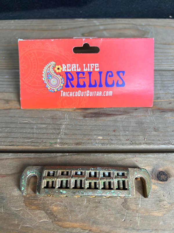 Real Life Relics Aged Gold Tonepros Wrap Around Bridge | Reverb Canada