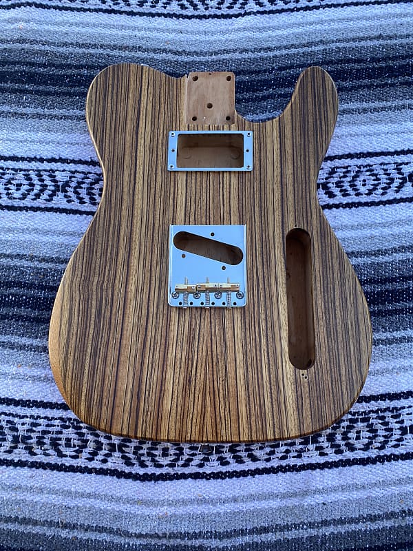 Hand Made Telecaster body Mahogany and Zebrawood | Reverb