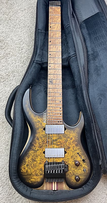 Kiesel HK7X Headless K Series Vintage Yellow Burst | Reverb