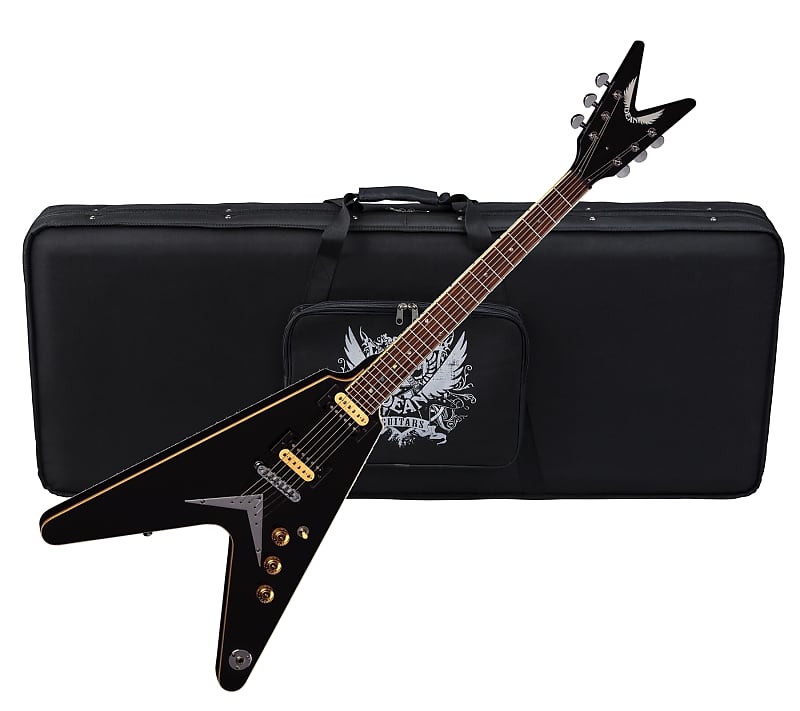 DEAN V 79 electric GUITAR Classic Black CBK V79 New w/ Light | Reverb