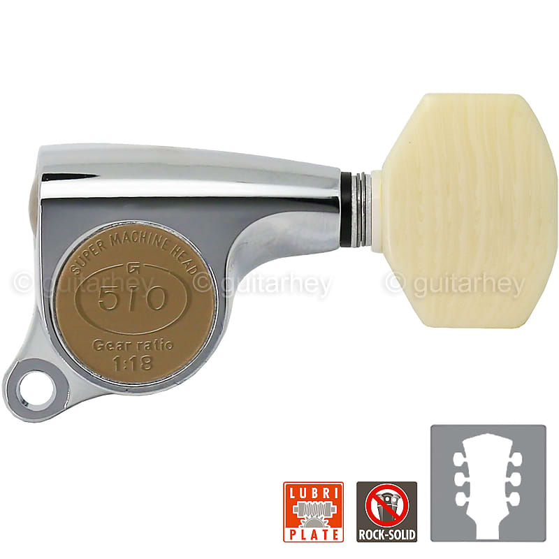 NEW Gotoh SGS510Z-M07 L3+R3 Set Mini Tuners IVORY Buttons | Reverb