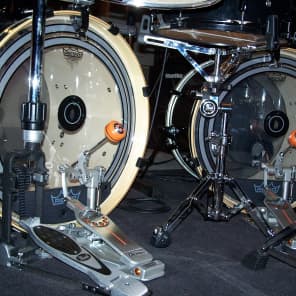 11 Piece PEARL double bass drum kit - rack mounted drums - | Reverb