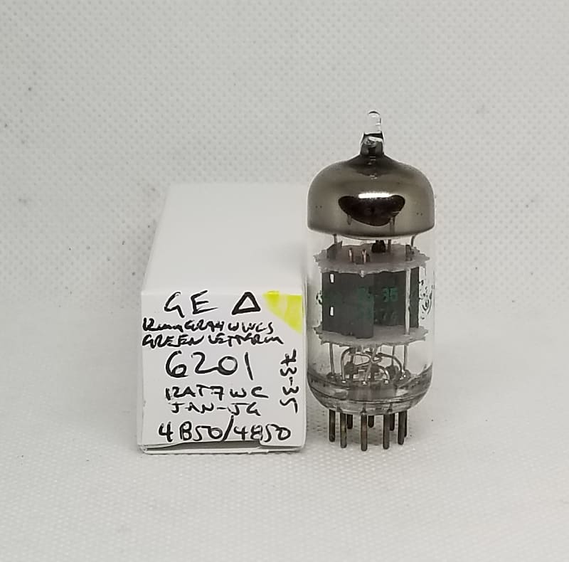 GE JAN 6201 Gray Plate Perfectly Balanced Single NOS 12AT7 | Reverb