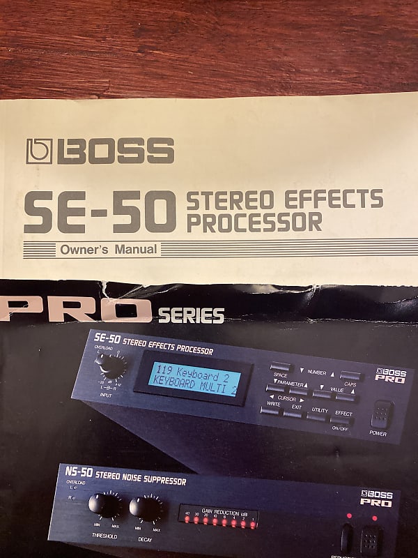 Boss Se-50 manual and fold out 90’s - Black and White | Reverb