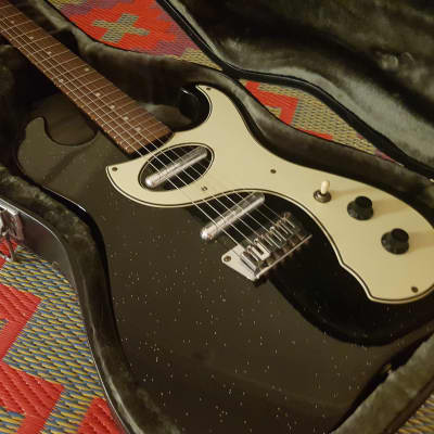 Telestar Mona Black Glitter Electric Guitar Rare 90s Vintage | Reverb