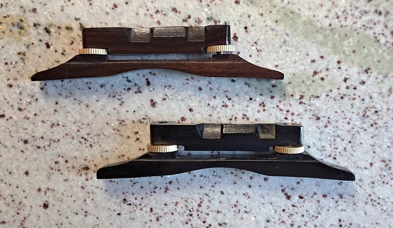 Adjustable Mandolin Bridge Rosewood or Ebony w/Solid Brass | Reverb