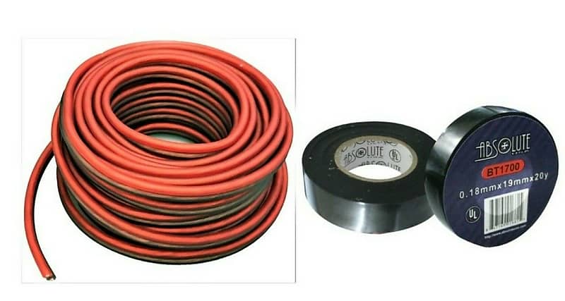 Absolute 16 Gauge 500 Feet Red Black Speaker Wire and 3/4" x | Reverb