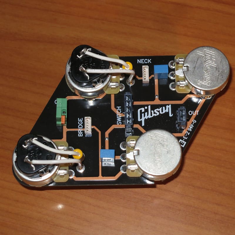 Gibson Les Paul PCB Wiring Harness with Push-Pull Pot Coil | Reverb