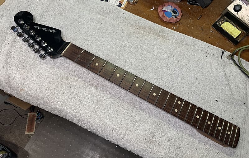 Warmoth Stratocaster Neck, Roasted Maple W/ Rosewood, 22 | Reverb