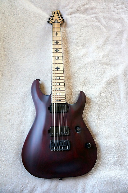 Schecter JL7 Jeff Loomis 2014 Red Stain EMG 57-66 26.5" 7 | Reverb