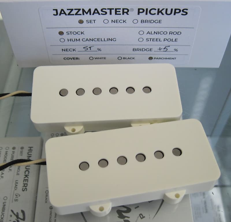 Lindy Fralin Jazzmaster Pickups Stock Set with 5% Overwound | Reverb